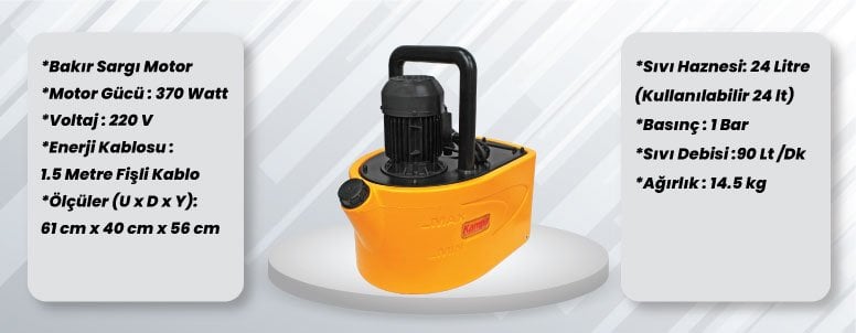 Kampa DC 1-24 Petek Temizleme Makinesi Kombi, Tesisat